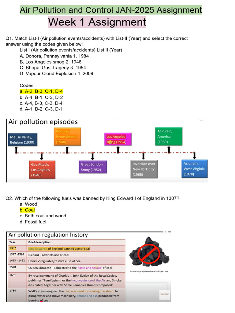 Air Pollution Control Assignment 2025 | PDF | Greenhouse Gas ...