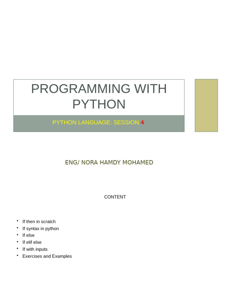 Programming With Python | PDF