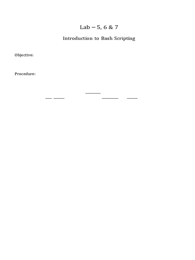 Lab Manual 5,6 & 7 | PDF | Scripting Language | Control Flow