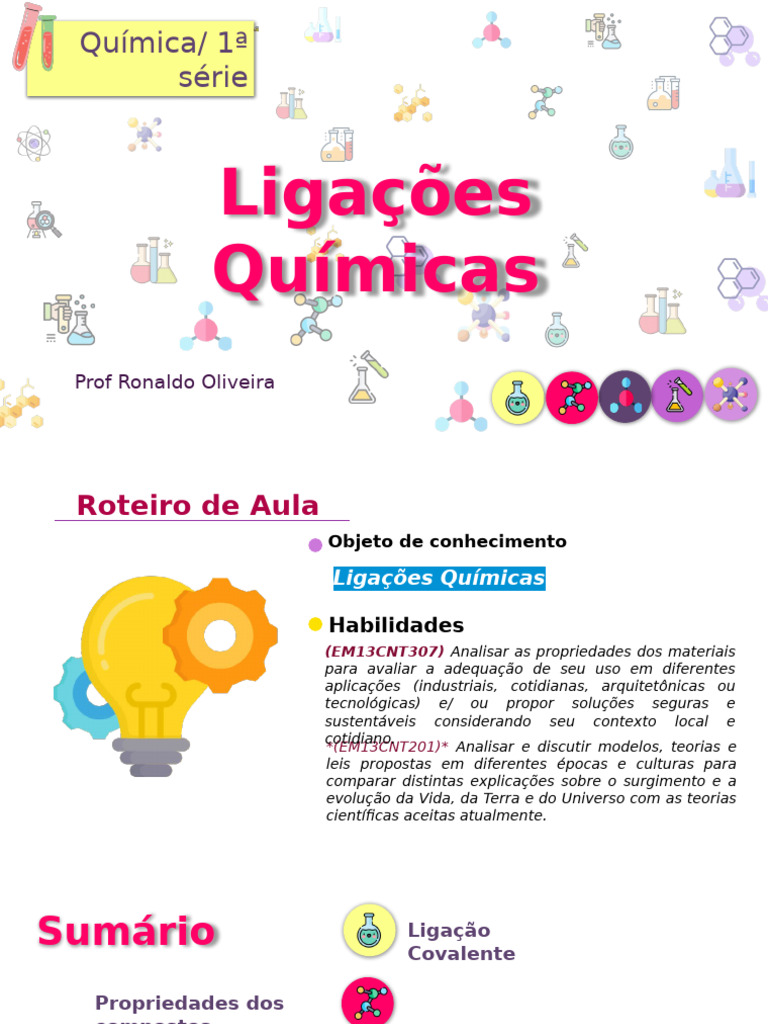 Aula 14 Ligação Covalentes - 2024 | PDF | Polaridade química | Ligação ...
