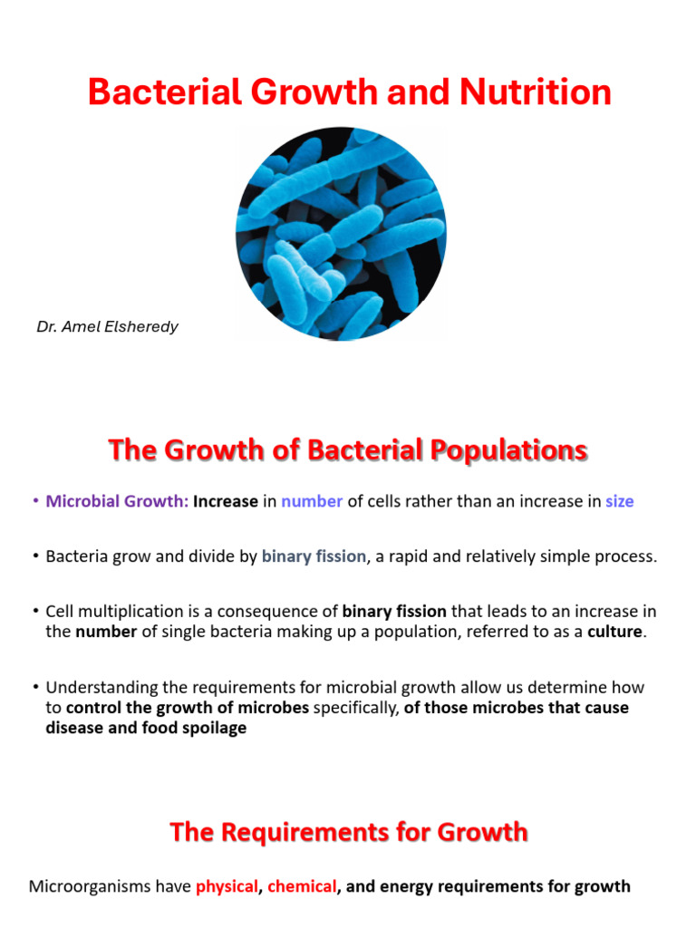 Bacterial Growth and Nutritional Needs | PDF | Bacteria | Cellular ...