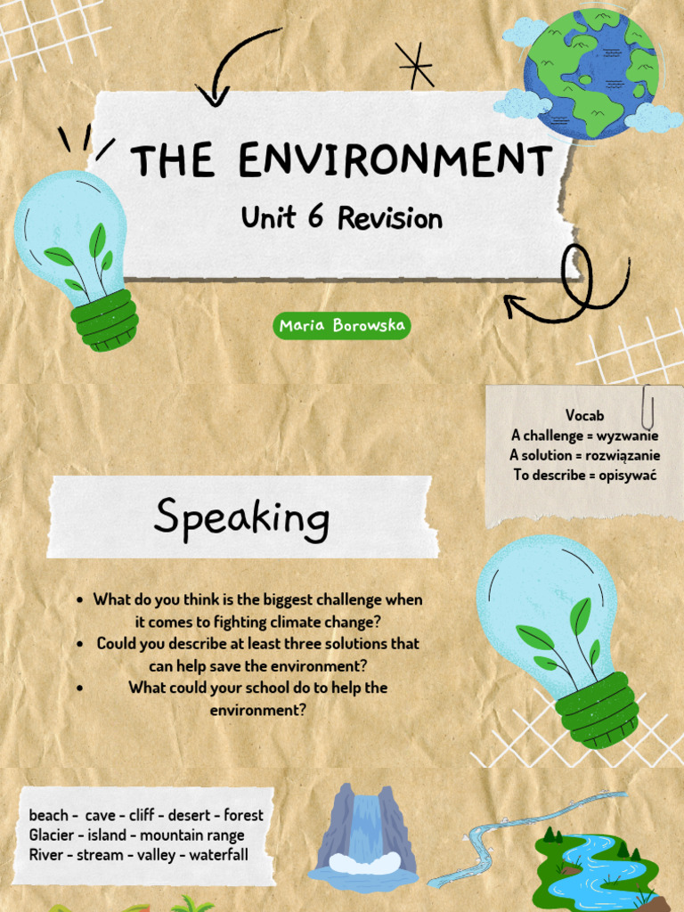 The Environment - Gateway - Unit 6 - Revision | PDF