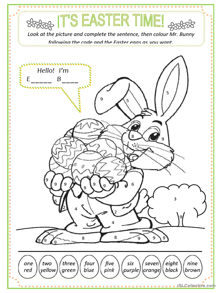 Easter - Colour by Numbers | PDF