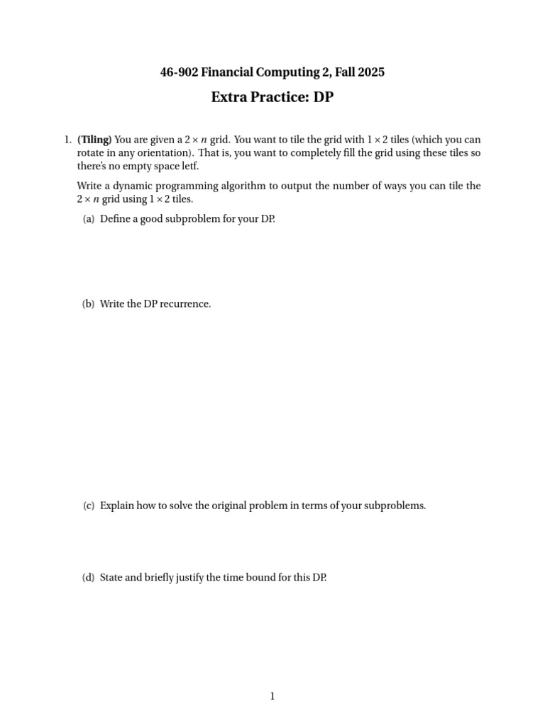 DP Practice | PDF | Dynamic Programming | Applied Mathematics