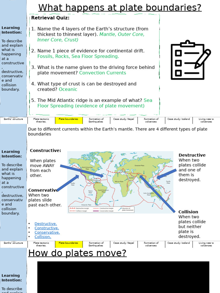 What Happens at Plate Boundaries 1 | PDF | Plate Tectonics | Volcano