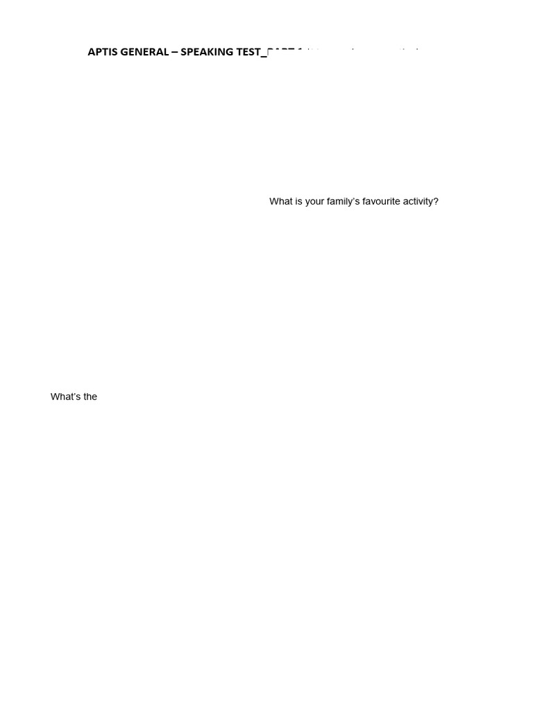 Speaking Test_part 1 30 Second Questions | PDF