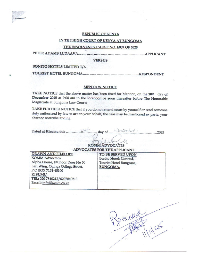 Mention Notice | PDF