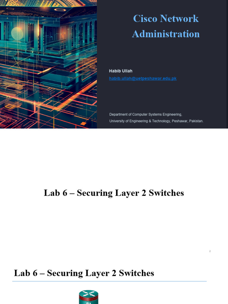 Lab 6 - Securing Layer 2 Switches | PDF