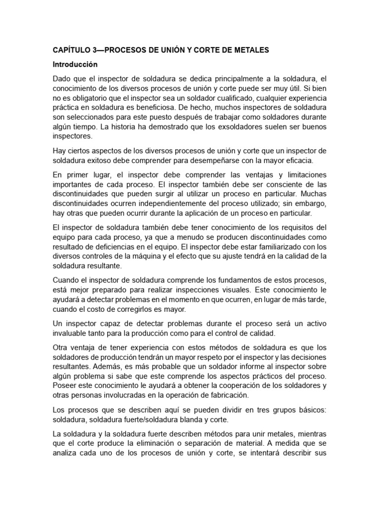 Capítulo 3-Procesos de Unión y Corte de Metales | PDF | Soldadura ...
