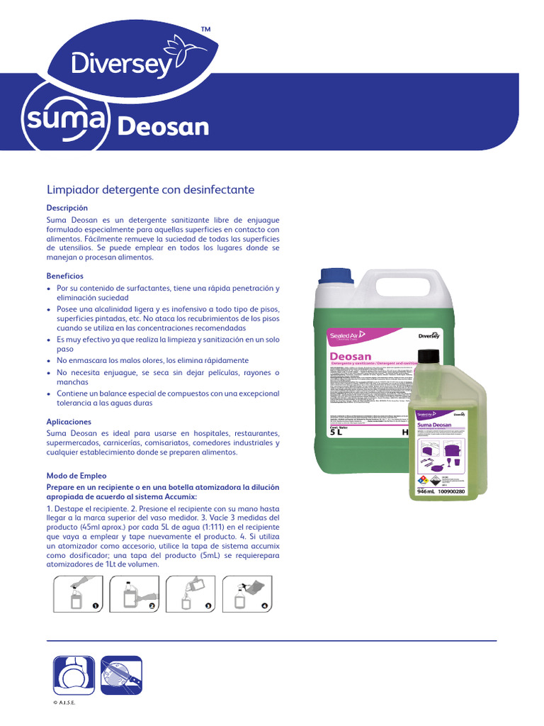 Pss Mex Suma Deosan v1 | PDF | Agua | Detergente