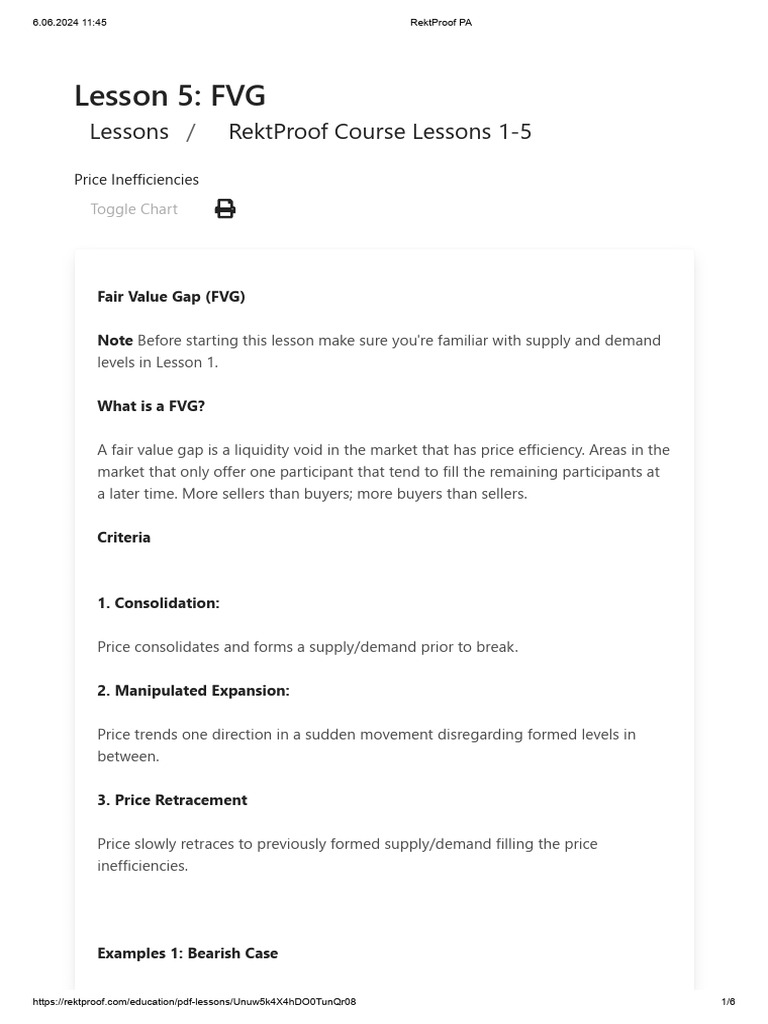 RektProof PA Lesson5 FVG | PDF | Market Trend | Prices