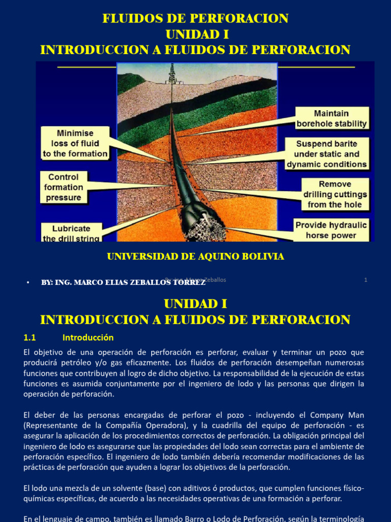 Unit I - Drilling Fluid Introduction - Sem-I-2024 | PDF | Perforación | Corrosión