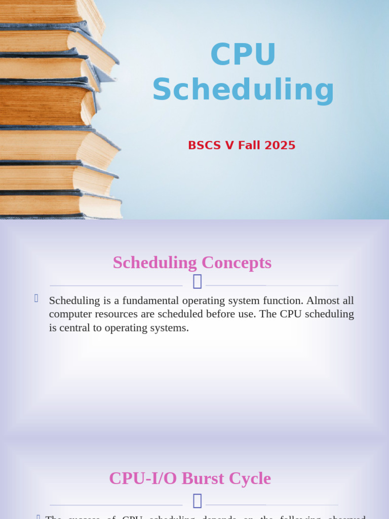 CPU Scheduling Updated Version-1 | PDF | Scheduling (Computing) | Process (Computing)