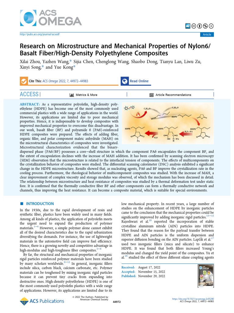 Zhou Et Al 2022 Research On Microstructure and Mechanical Properties of ...