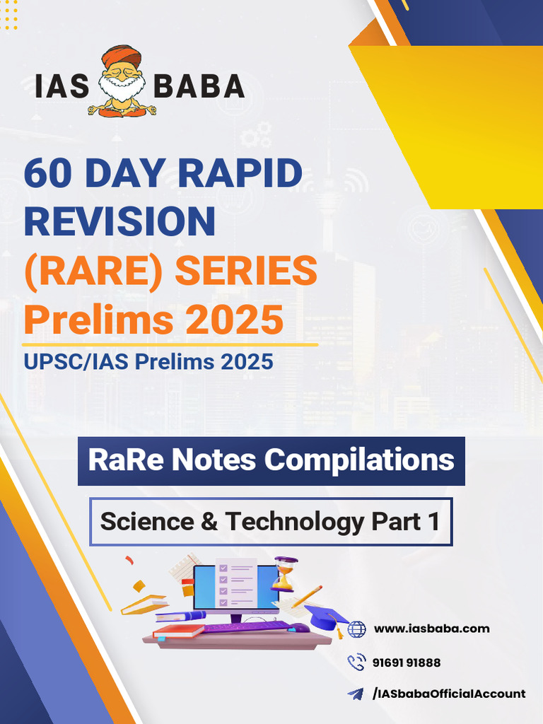60 Day Rapid Revision Series For UPSC Prelims 2025 Compilations Science Technology Part 1 | PDF ...