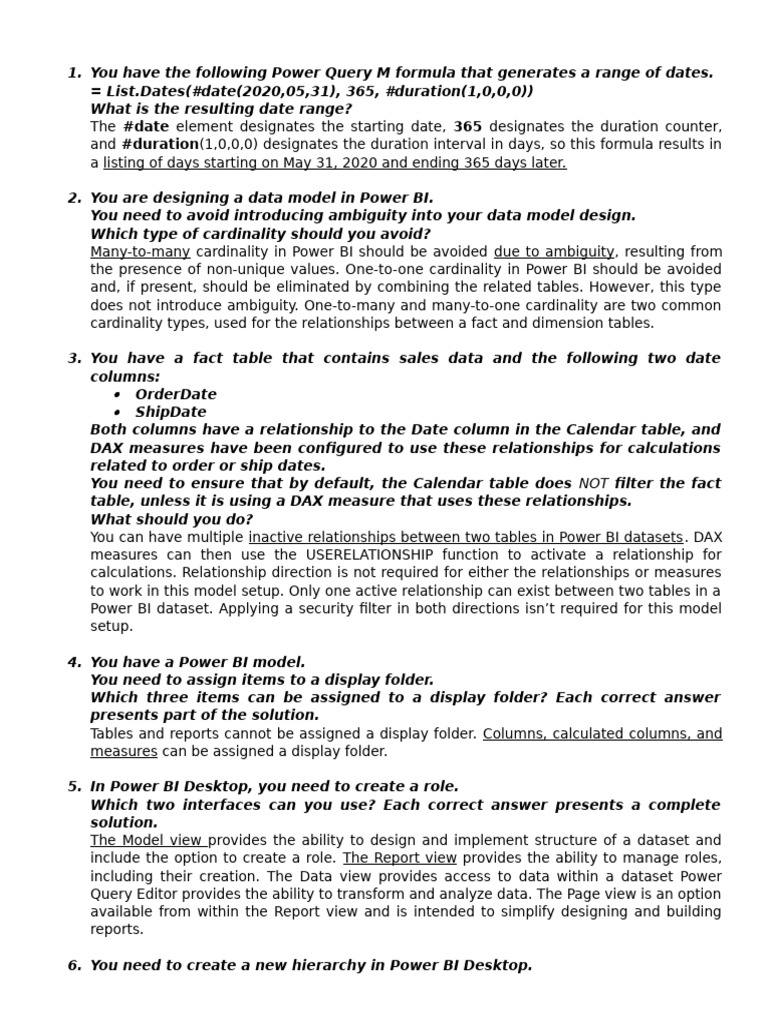 Example Examen PL-300 | PDF | Table (Database) | Microsoft Excel