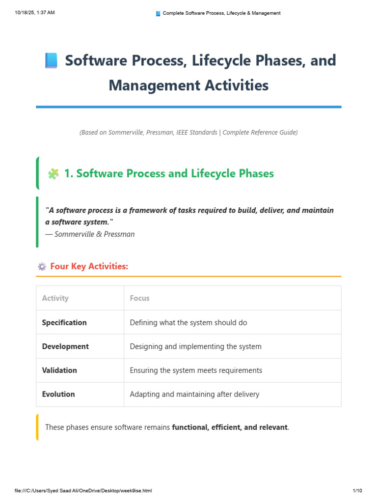 Week 9 Ise | PDF | Software Development Process | Computer Engineering