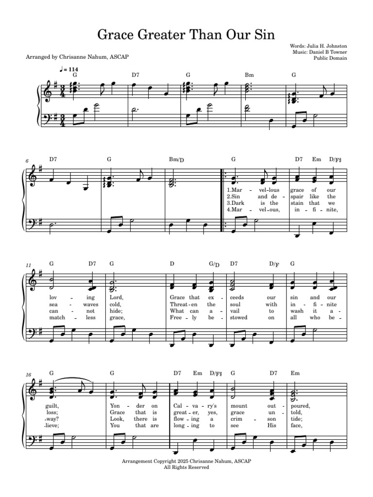 Grace Greater Than Our Sin | PDF