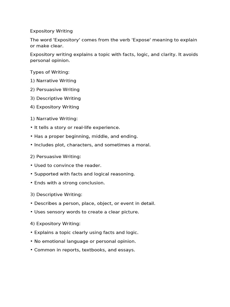 Understanding Expository Writing | PDF