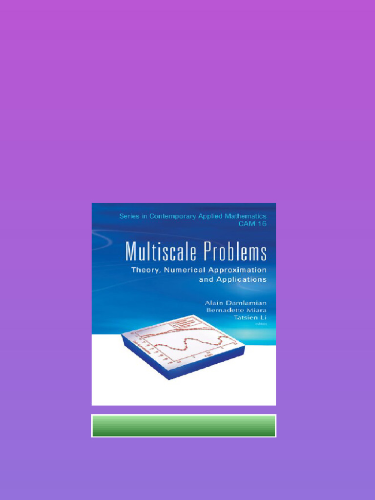 Multiscale Problems Theory Numerical Approximation And Applications Alain Damlamian Bernadette ...