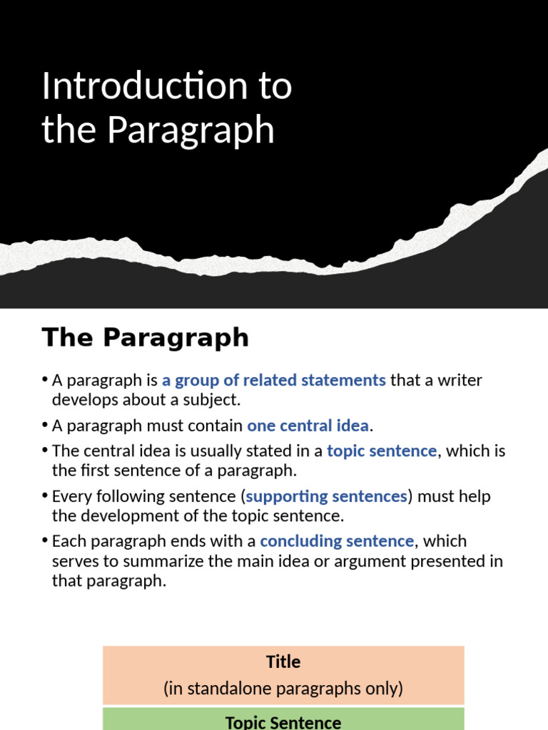 03 - Introduction to the Paragraph + Constructing Sentences (1) | PDF | Electronic Cigarette
