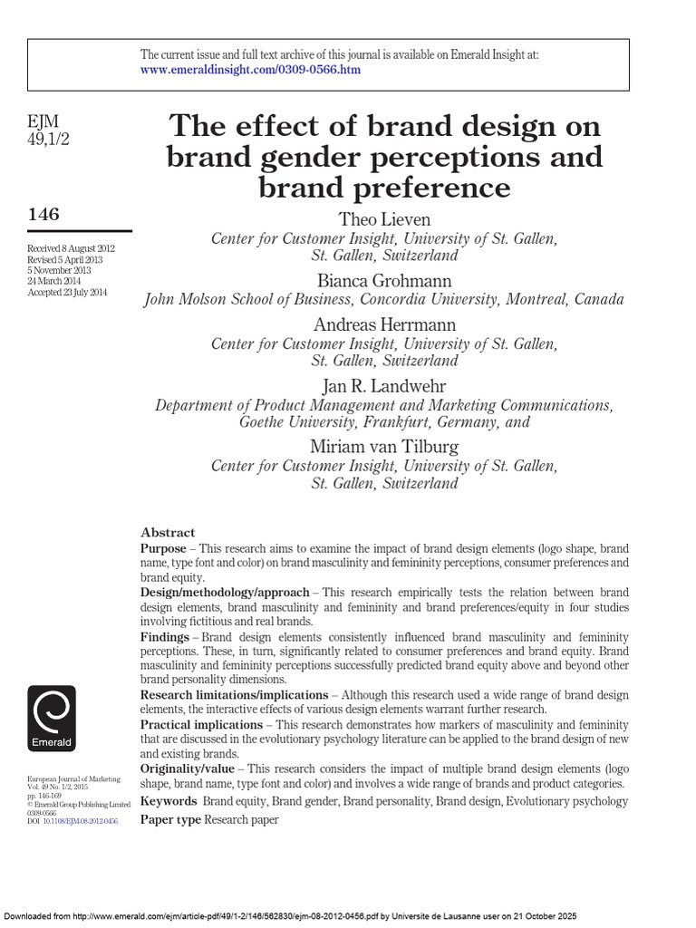 The Effect of Brand Design On | PDF | Physical Attractiveness | Brand