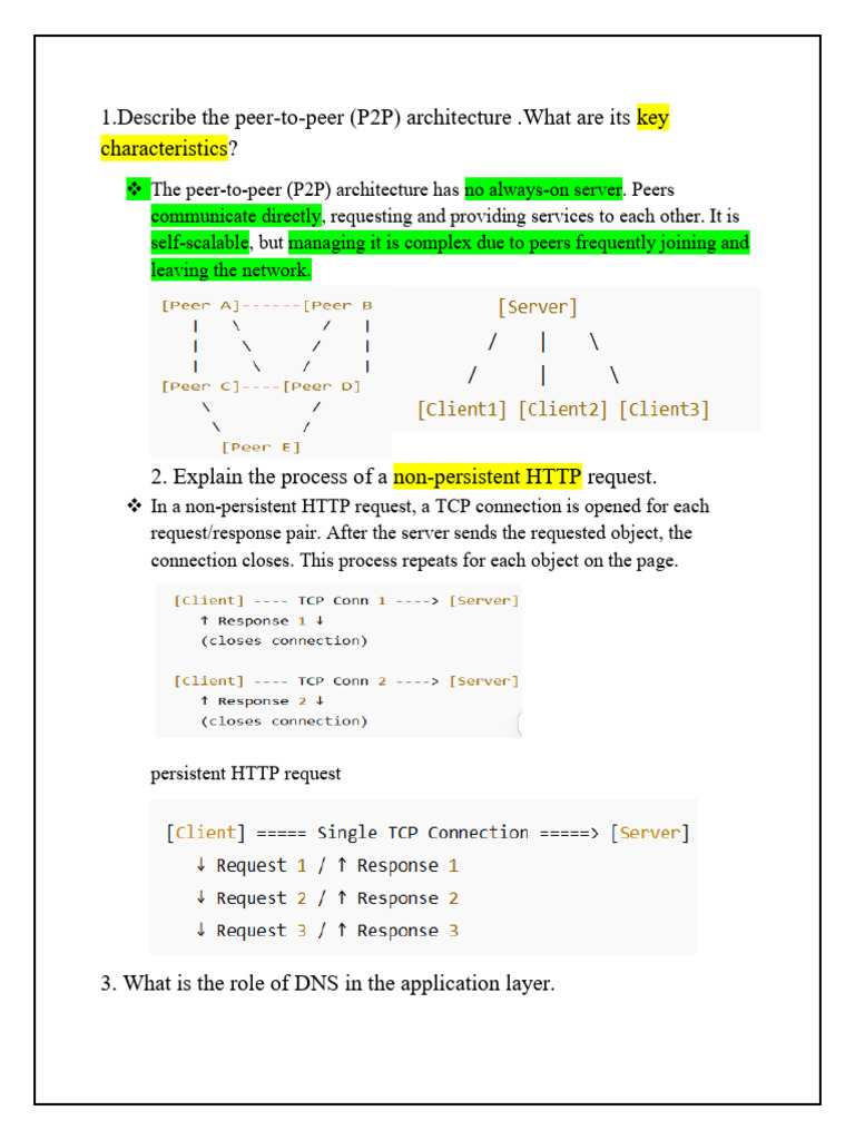 P2P Architecture and HTTP Protocols Explained | PDF