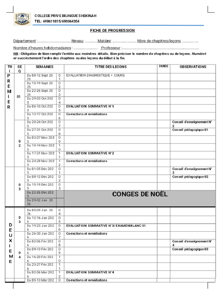 Programme Annuel | PDF