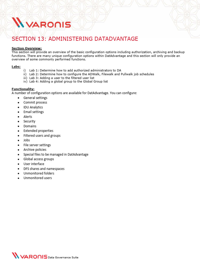 Lab Adm DA and Troubleshooting Training | PDF | Troubleshooting ...