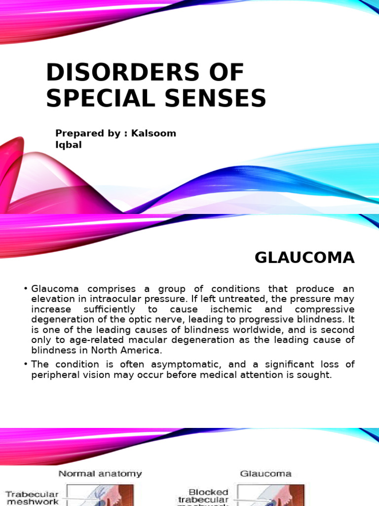 Disorders of Special Senses | PDF | Glaucoma | Hearing