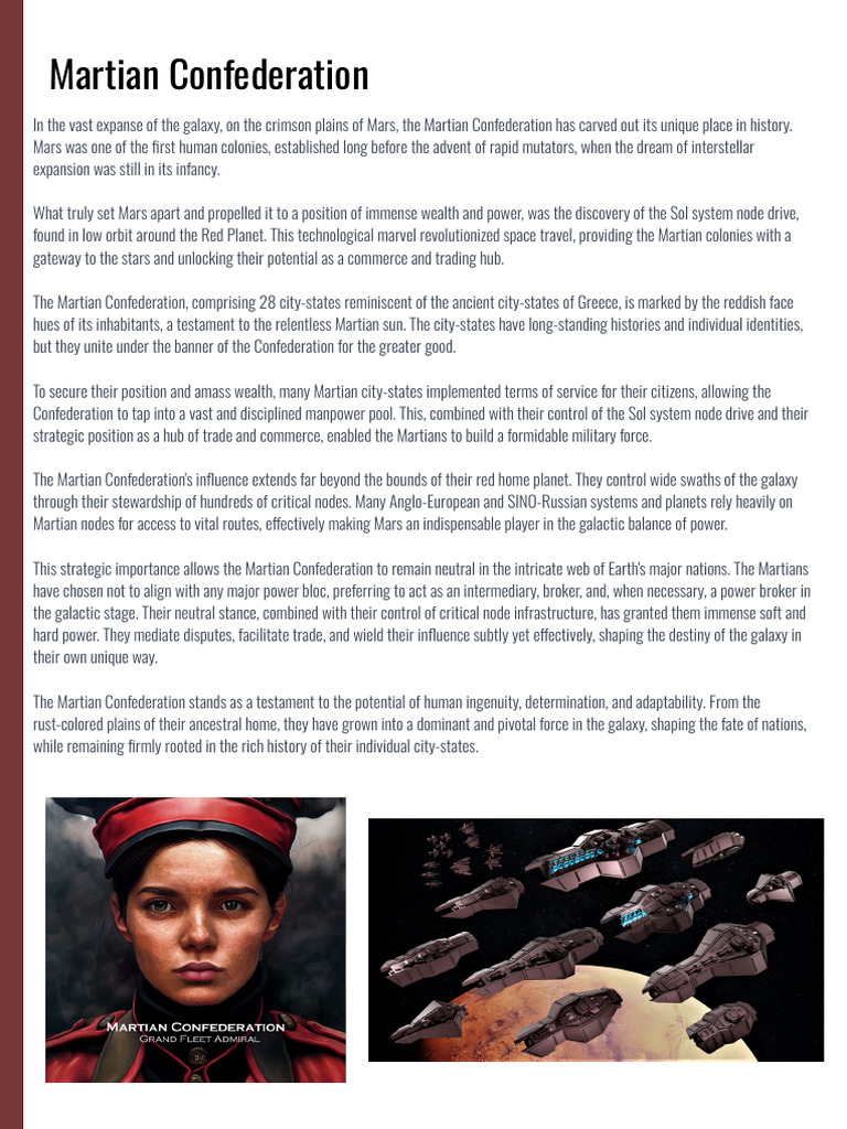 Martian Confederation Fleet Sheets | PDF | Cruiser | Mars