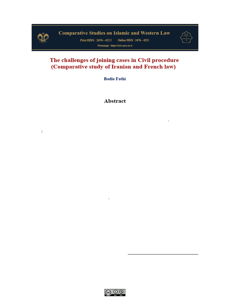The Challenges of Joining Cases in Civil Procedure | PDF