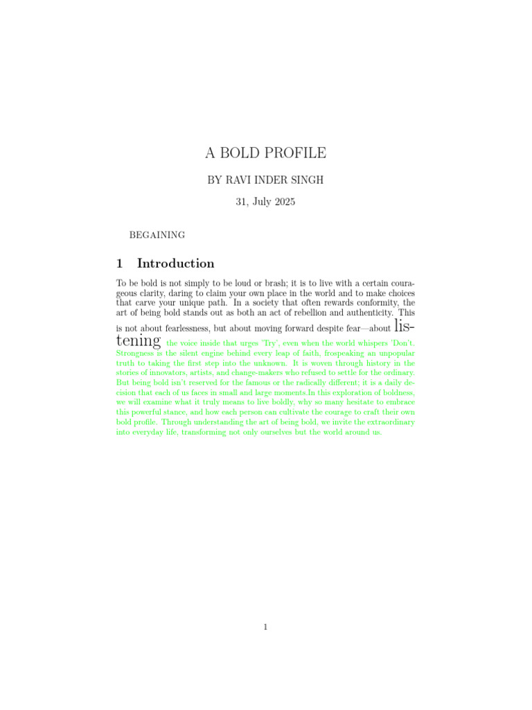 Bold Profile | PDF