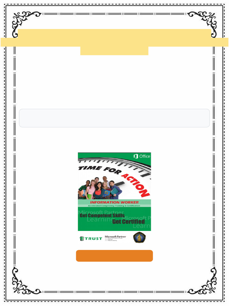 INFORMATION WORKER Microsoft Excel Spreedsheet ADVANCE COMPETENCY ...