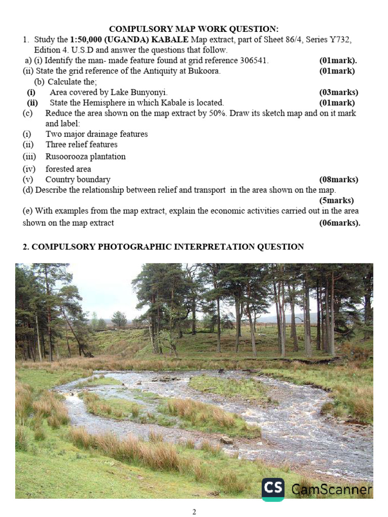 UNEB Geography: Photographic Interpretation 2025 | PDF | Physical ...