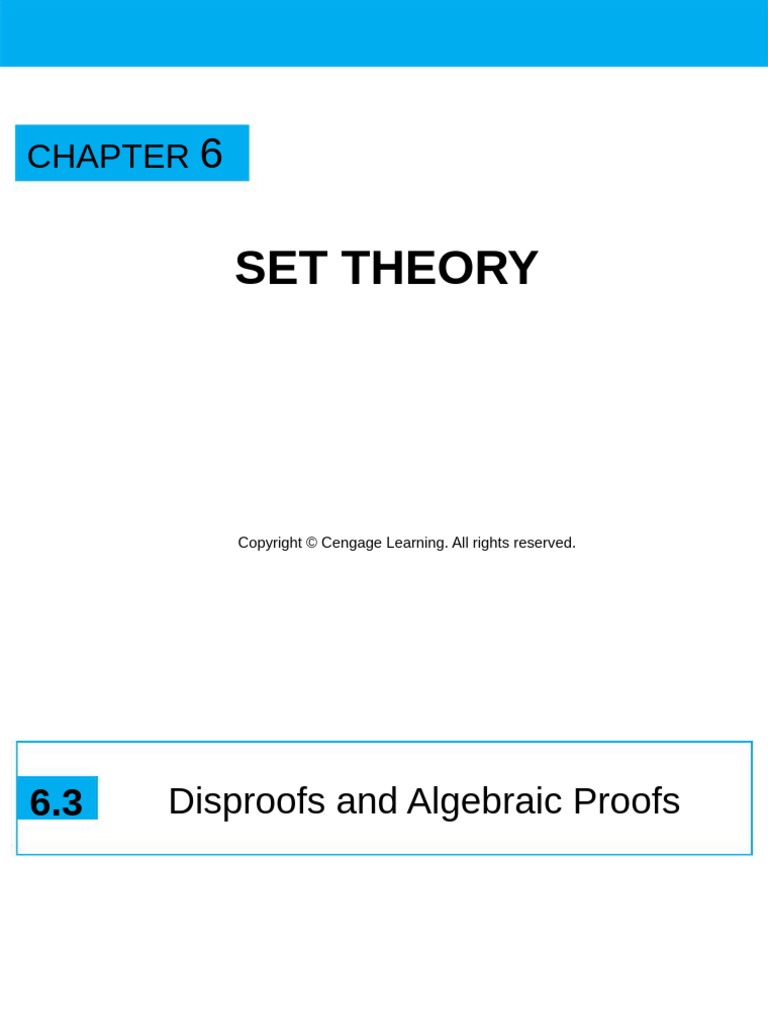 Slide Presentations On Disproving Alleged Properties of Sets | PDF ...