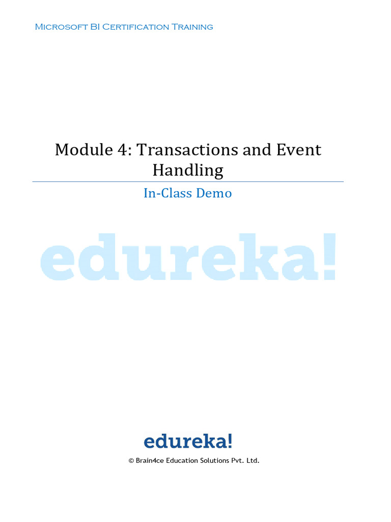 Module 4 Transactions and Event Handling | PDF | Software | Software ...