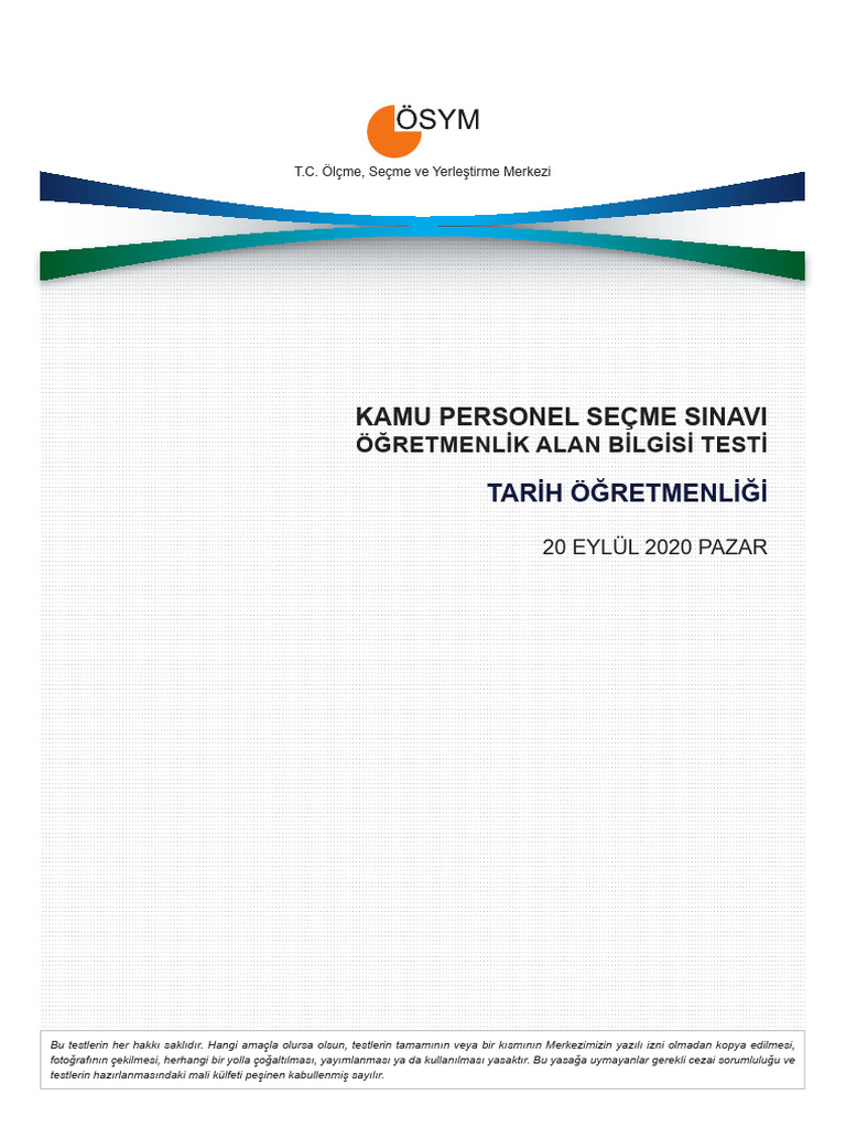 2020 OABT Tarih | PDF