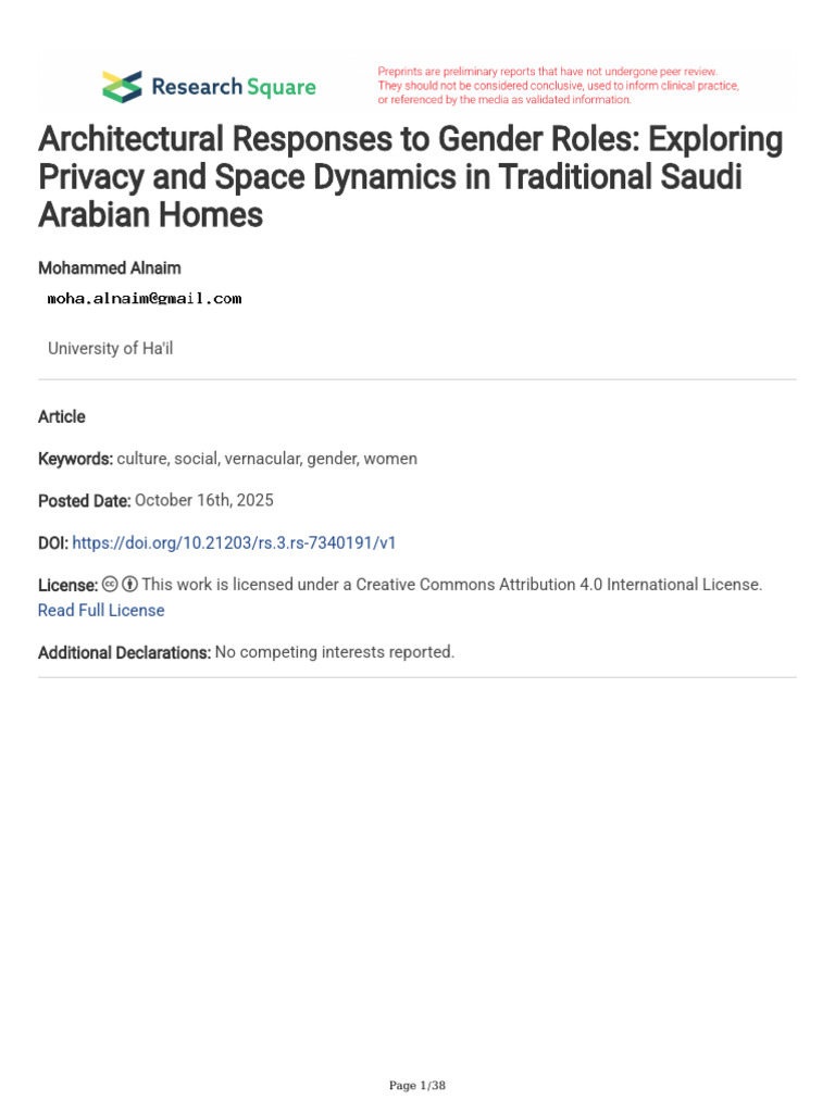Diss Example - Architectural Responses To Gender Roles-Exploring Saudi ...