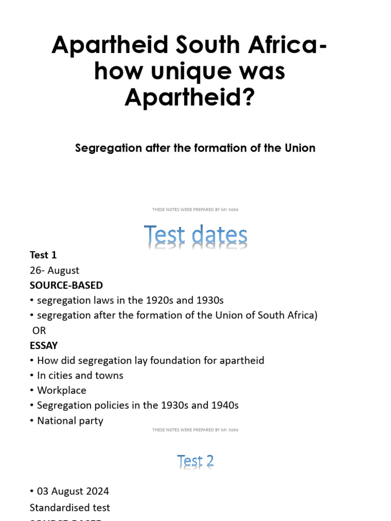 Apartheid_ What Was It Notes | PDF | Apartheid | Racial Segregation