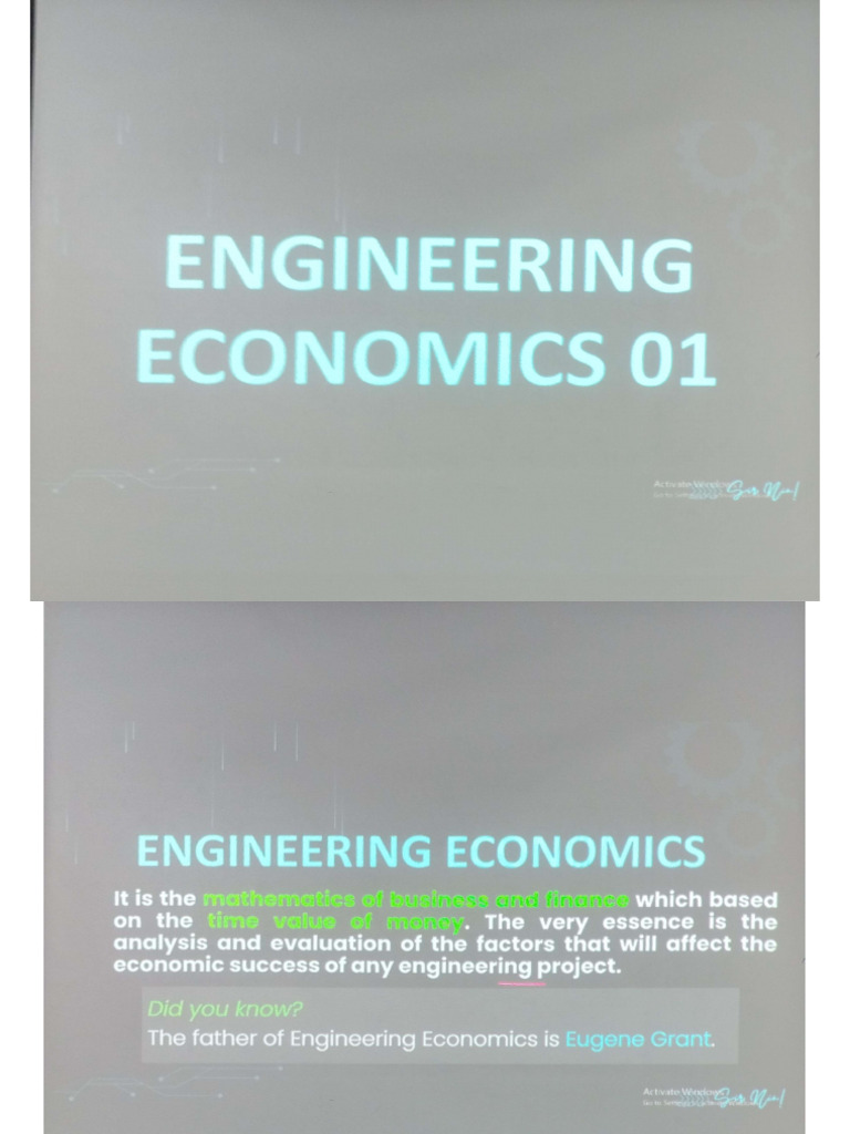 Engineering Economics 01 | PDF