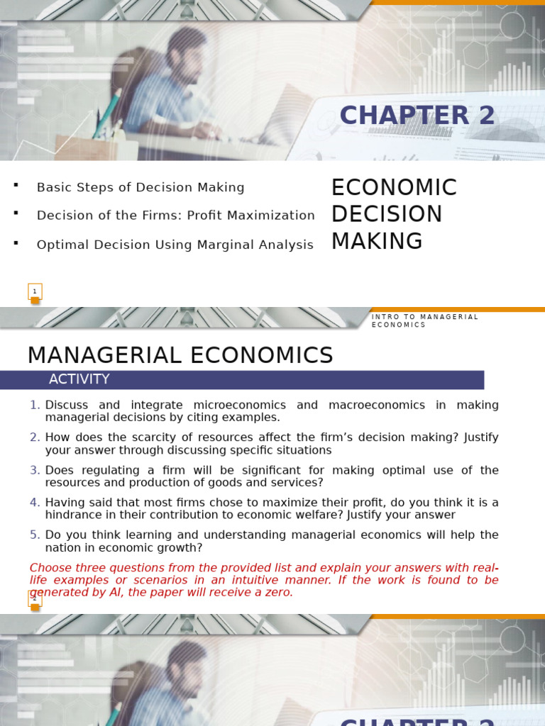Economic Decision Making in Firms | PDF | Economics | Decision Making