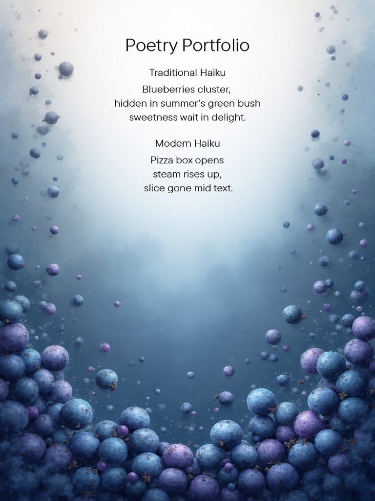 Poetry Portfolio - Jess Santhosh | PDF
