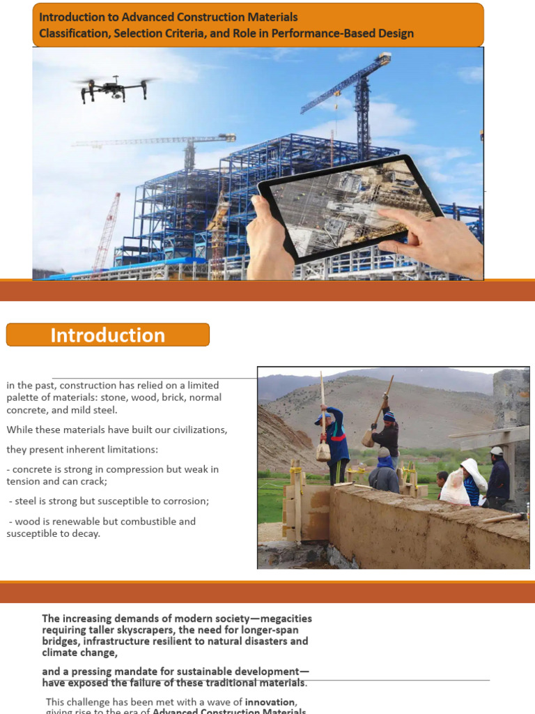 Introduction to Advanced Construction Materials | PDF | Concrete | Mechanical Engineering