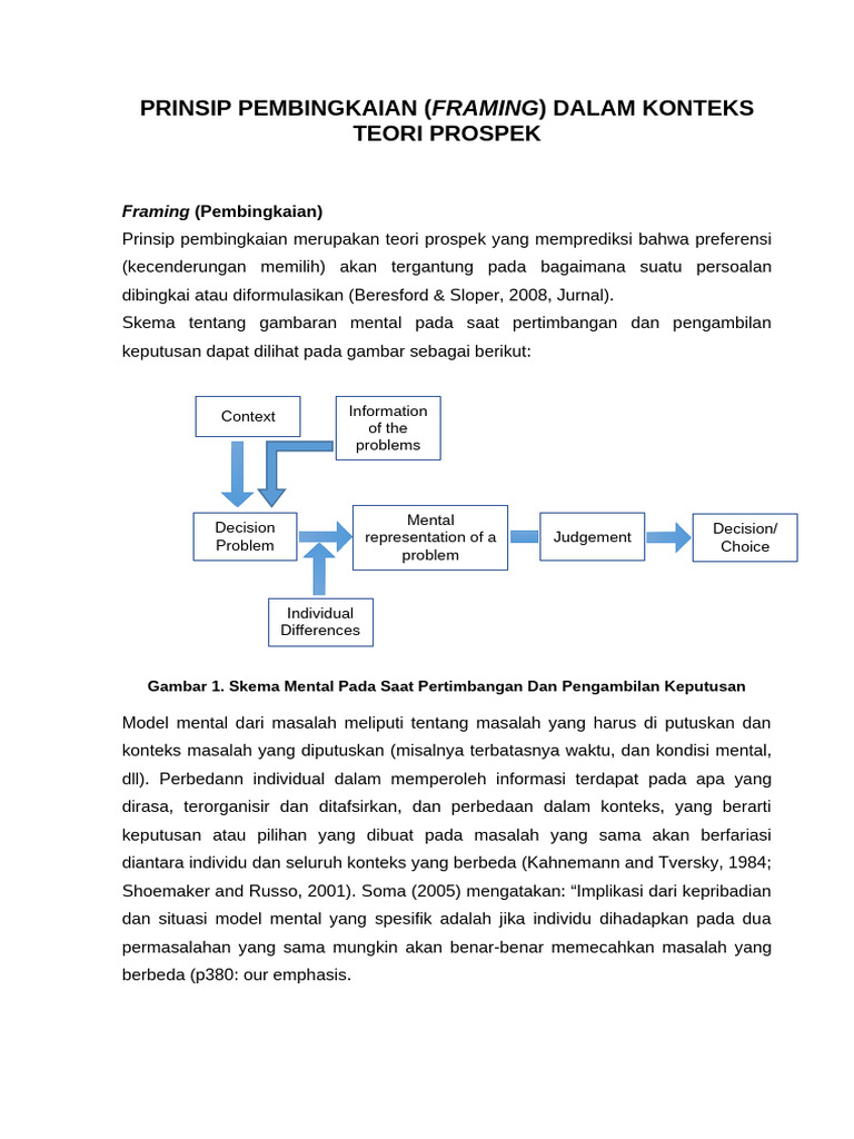 Prinsip Framing dalam Teori Prospek | PDF