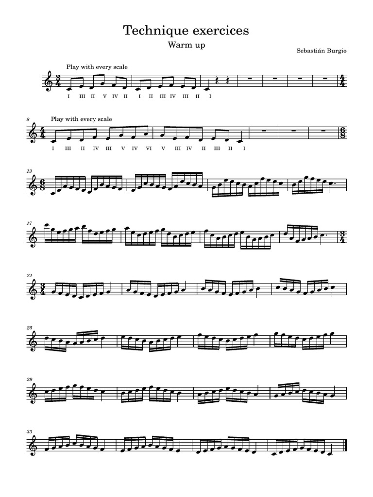 Warm Up Alto Sax | PDF