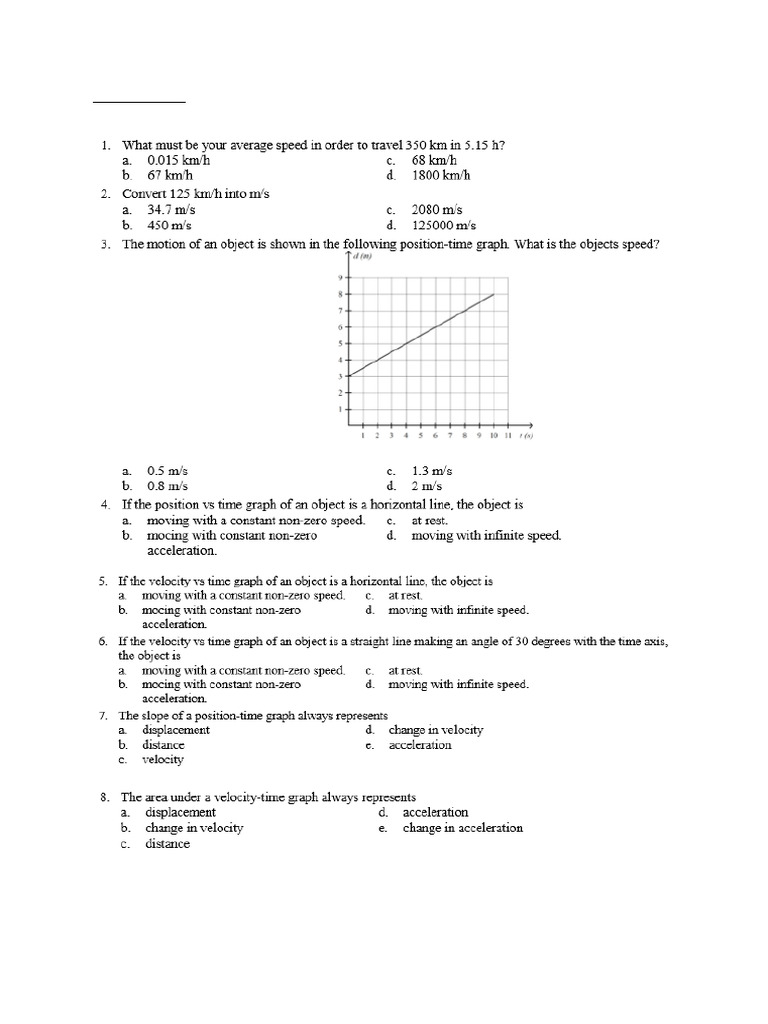 Kinematics And Acceleration Pdf