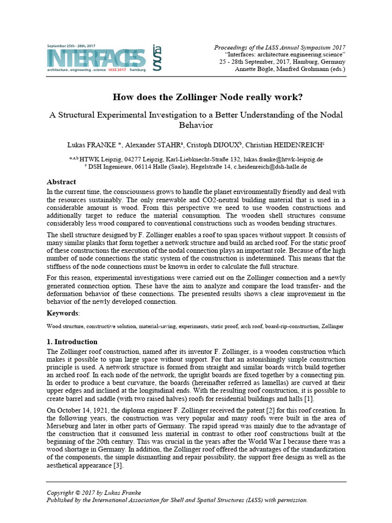 Zollinger Node Connection Analysis | PDF | Stress (Mechanics ...