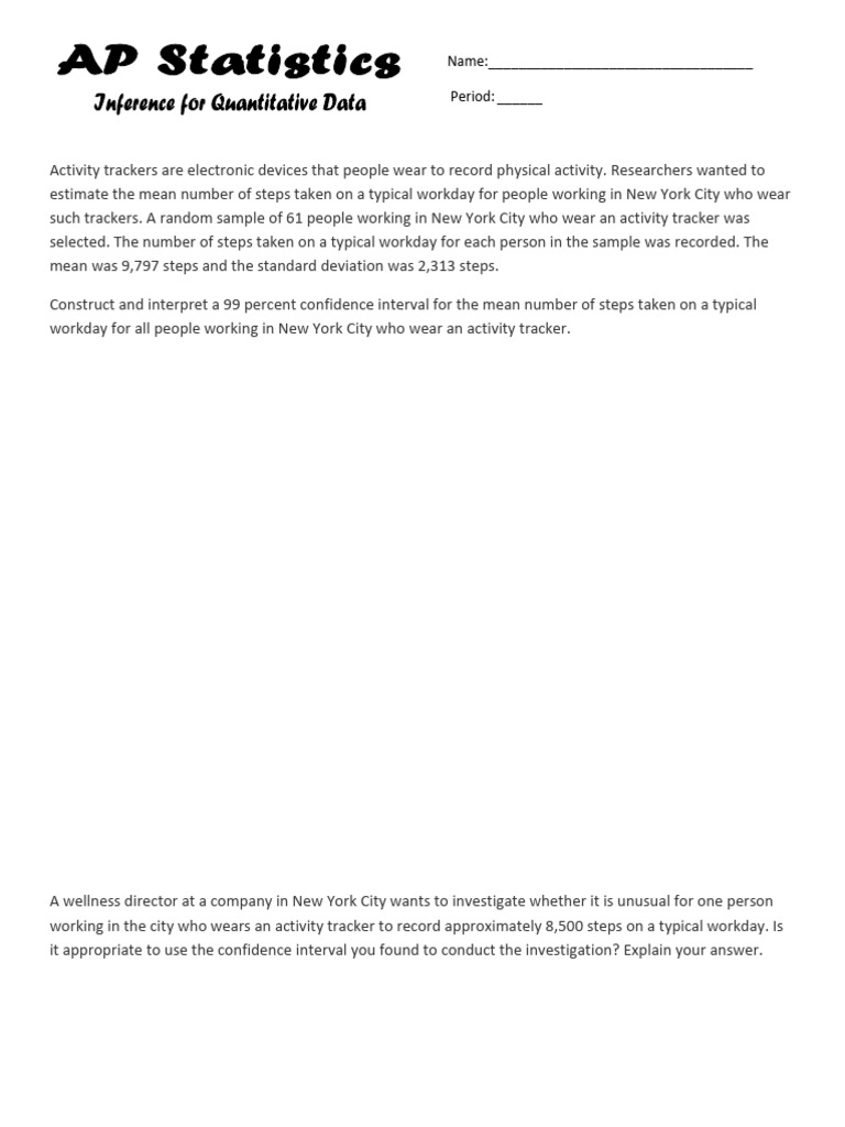 1 Sample T Interval Examples | PDF