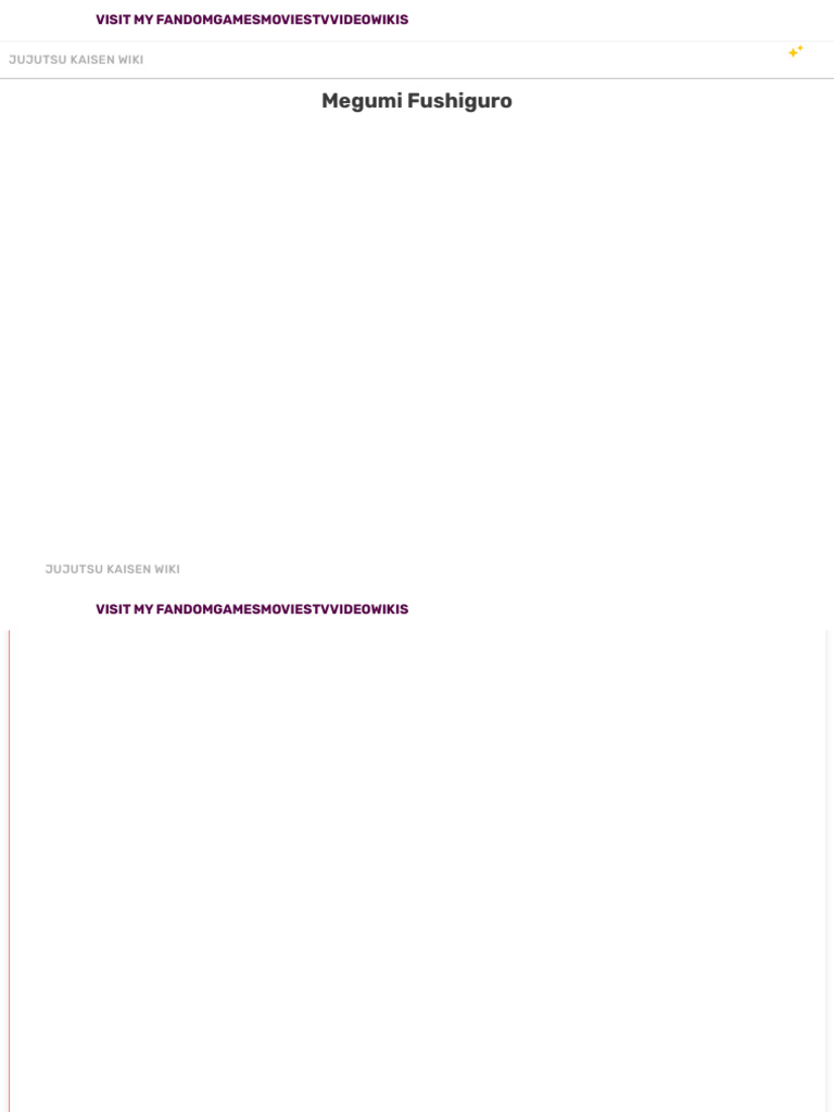 Megumi Fushiguro _ Jujutsu Kaisen Wiki _ Fandom | PDF